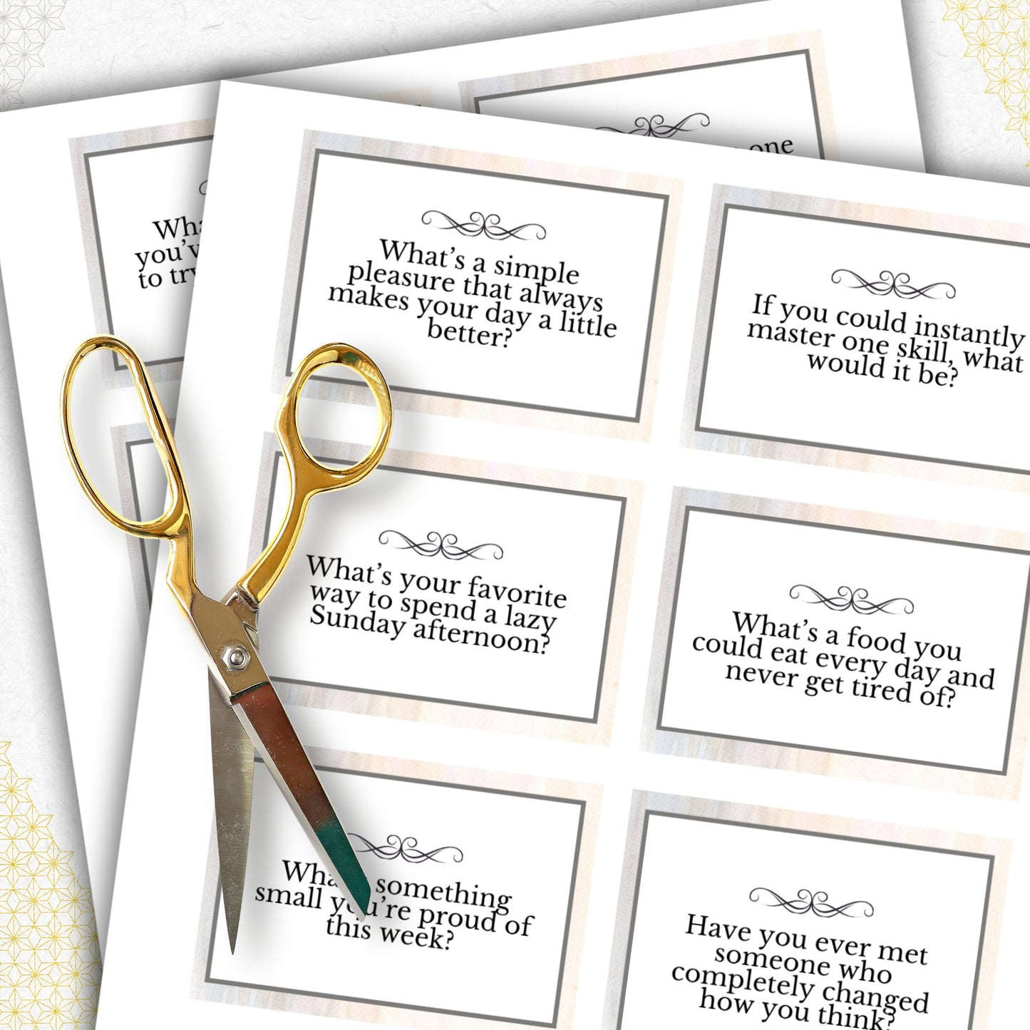 208 Conversation Starter Cards – Party Prints Press