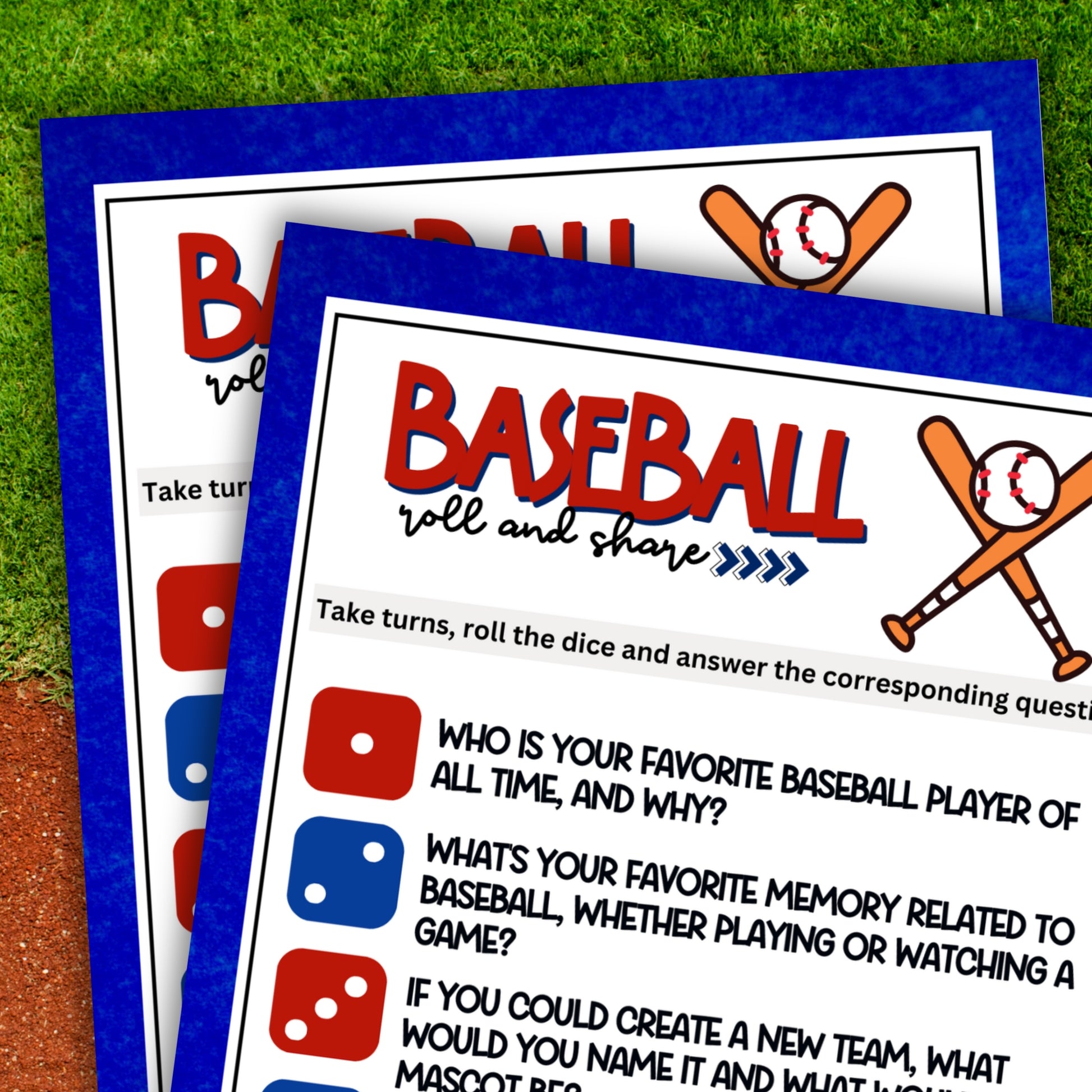 Baseball Roll & Share Dice Game – Party Prints Press