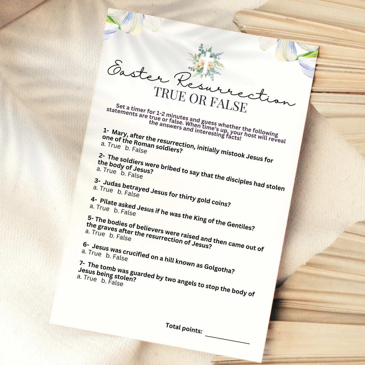 Easter True Or False – Party Prints Press